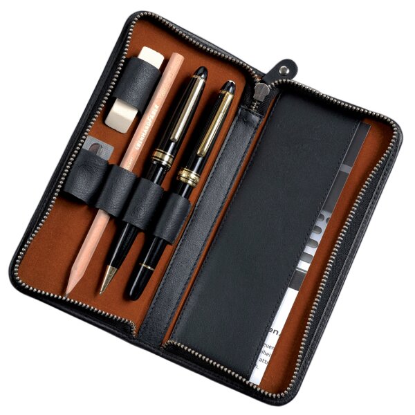 Alassio Etui pour 3 stylos, cuir, noir | internetstore.ch | Coffrets de ...
