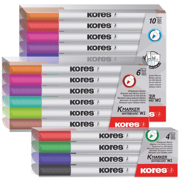 Kores Non-Permanent Marker "K MARKER W1", 4er Etui | internetstore.ch ...