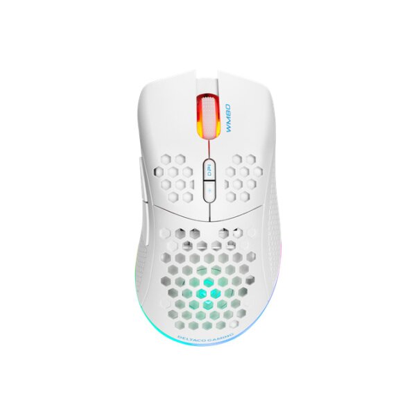 DELTACO Lightweight Gaming Mouse,RGB GAM-120-W Wireless, White, WM80 ...