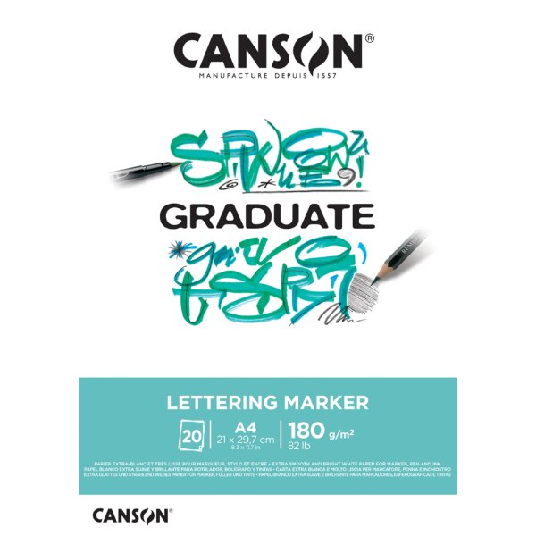 CANSON Studienblock GRADUATE LETTERING MARKER, DIN A3 | Internetstore.ch