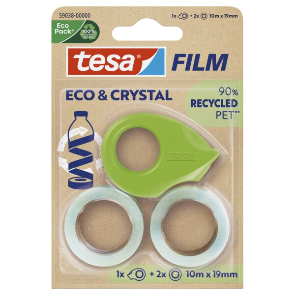 tesa Film ECO & CRYSTAL + Abroller, 19 mm x 10 m, Blister, CHF 4.04