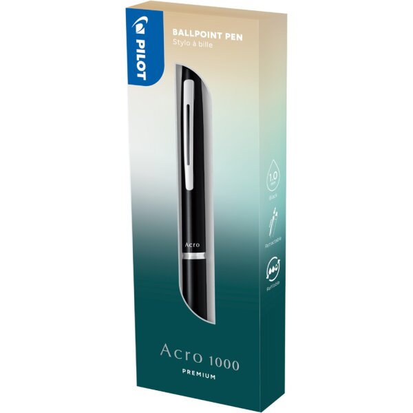 PILOT Stylo à bille ACRO 1000 PREMIUM, Black | Internetstore.ch