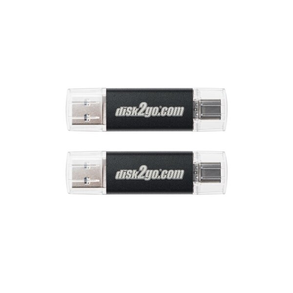 DISK2GO USB-Stick switch 128GB 30006596 Type-C/Type-A 3.0 double pack ...