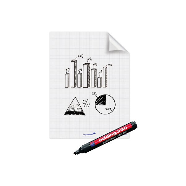 LEGAMASTER Magic-Chart Flipchart Folie 7-159000 60cm 25 Blatt ...